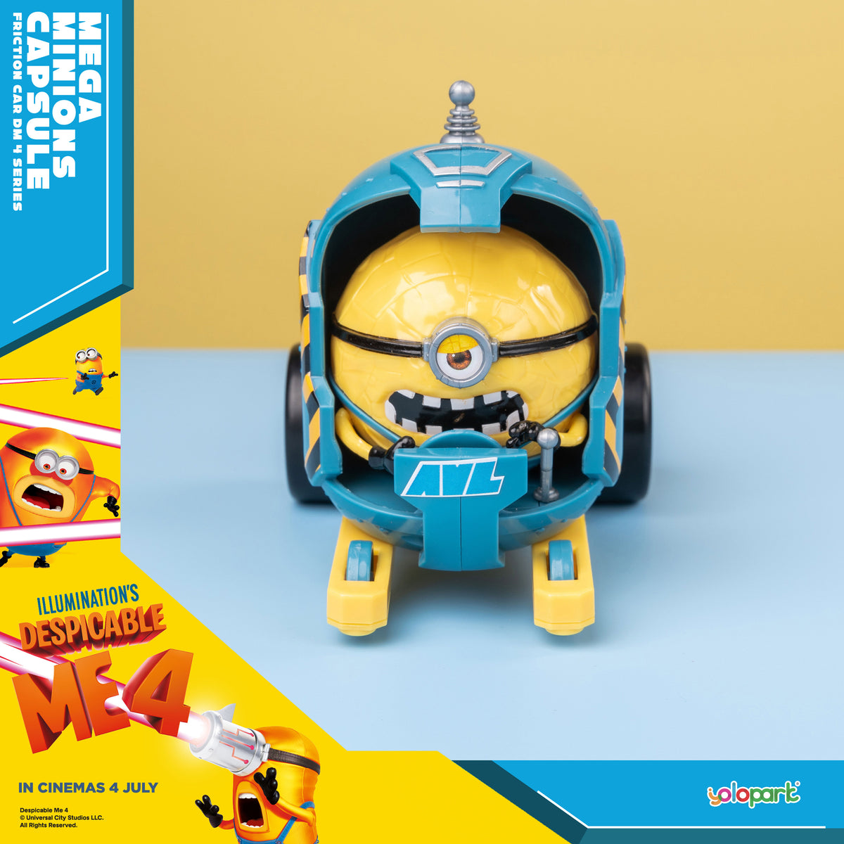 Despicable Me 4 - Friction Car - Mega Minions Capsule – Yolopark